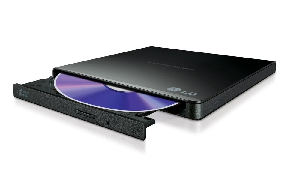 New LG GP63EX70 Ultra Slim Portable DVD Writer Windows/Mac EX70 M-DISC ...