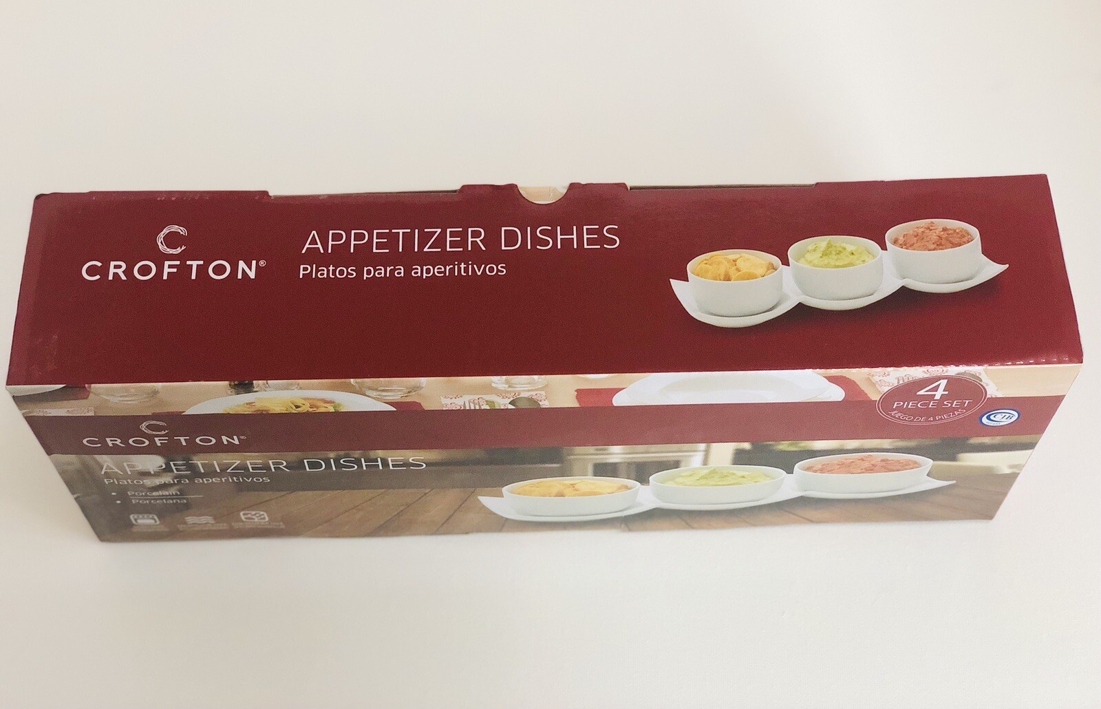 Crofton Appetizer Dishes Square Plates Set 4pc Porcelain for sale ...