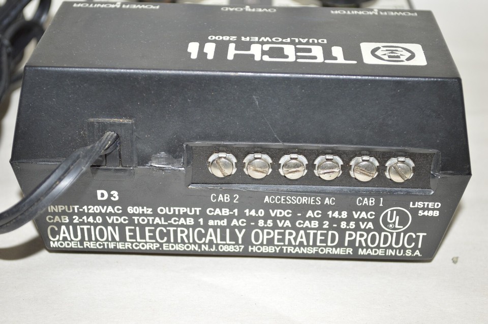 HO scale DC power supply transformer MRC Tech II Dualpower 2800 dual ...