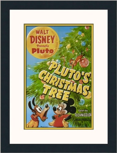 Walt Disney Pluto & Mickey Mouse Pluto's Christmas Tree Custom Framed ...