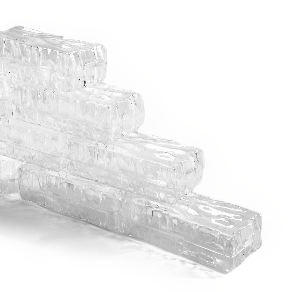 Glacier Effect Clear Plastic Bricks Sensory Play Set Educational Toy ...
