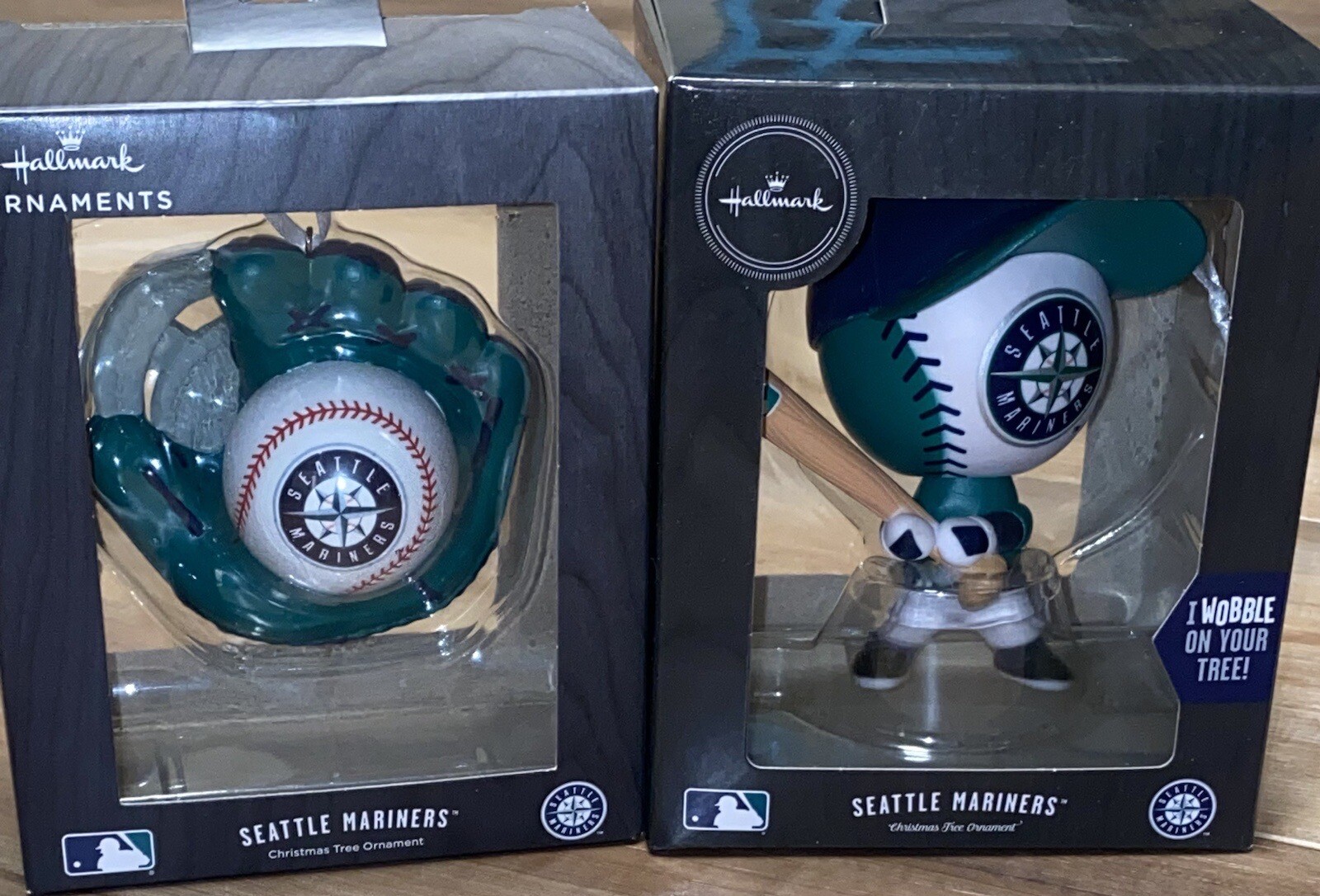 Seattle Mariners MLB Bobble Head Baseball Mit Car Ornament Hallmark New ...