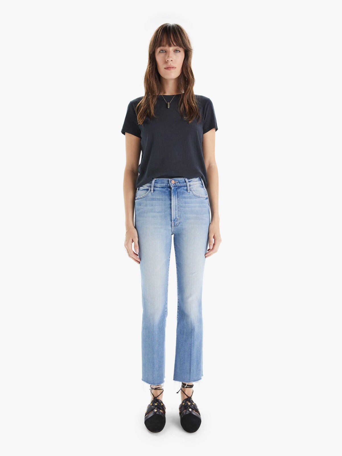 NEW MOTHER The Stunner Ankle Fray Jeans Crate Digger Size 27 | eBay