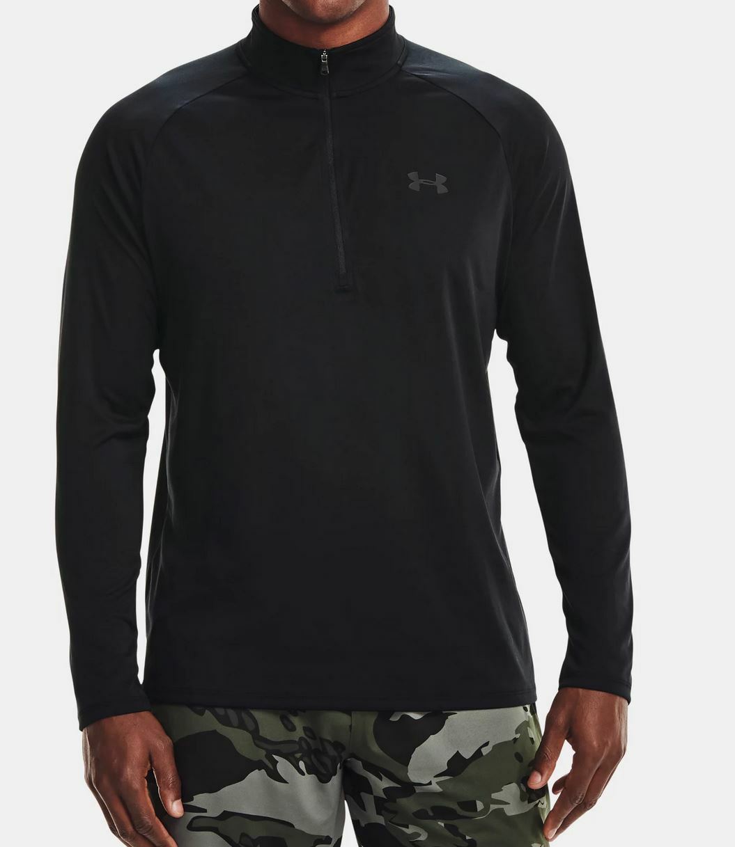 Under Armour Men's UA Tech™ ½ Zip Long Sleeve Black 1328495 Size M NEW ...