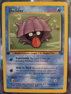 Pokemon Card Shellder 1ST EDITION Fossil 54/62 - LP Condition | eBay