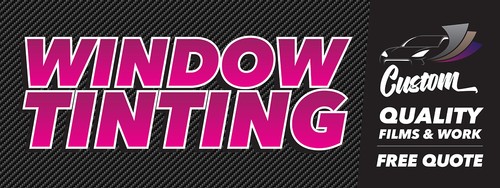 WINDOW TINTING Banner - Window Tint Shop Flag - Custom Auto Glass ...