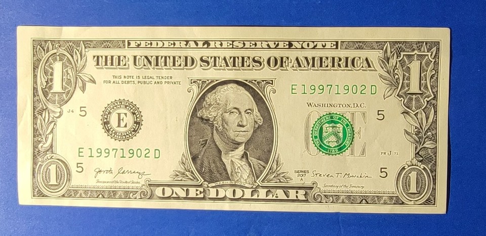 fancy serial number 2017A One Dollar Note BIRTHDAY OR ANNIVERSADY FEB ...