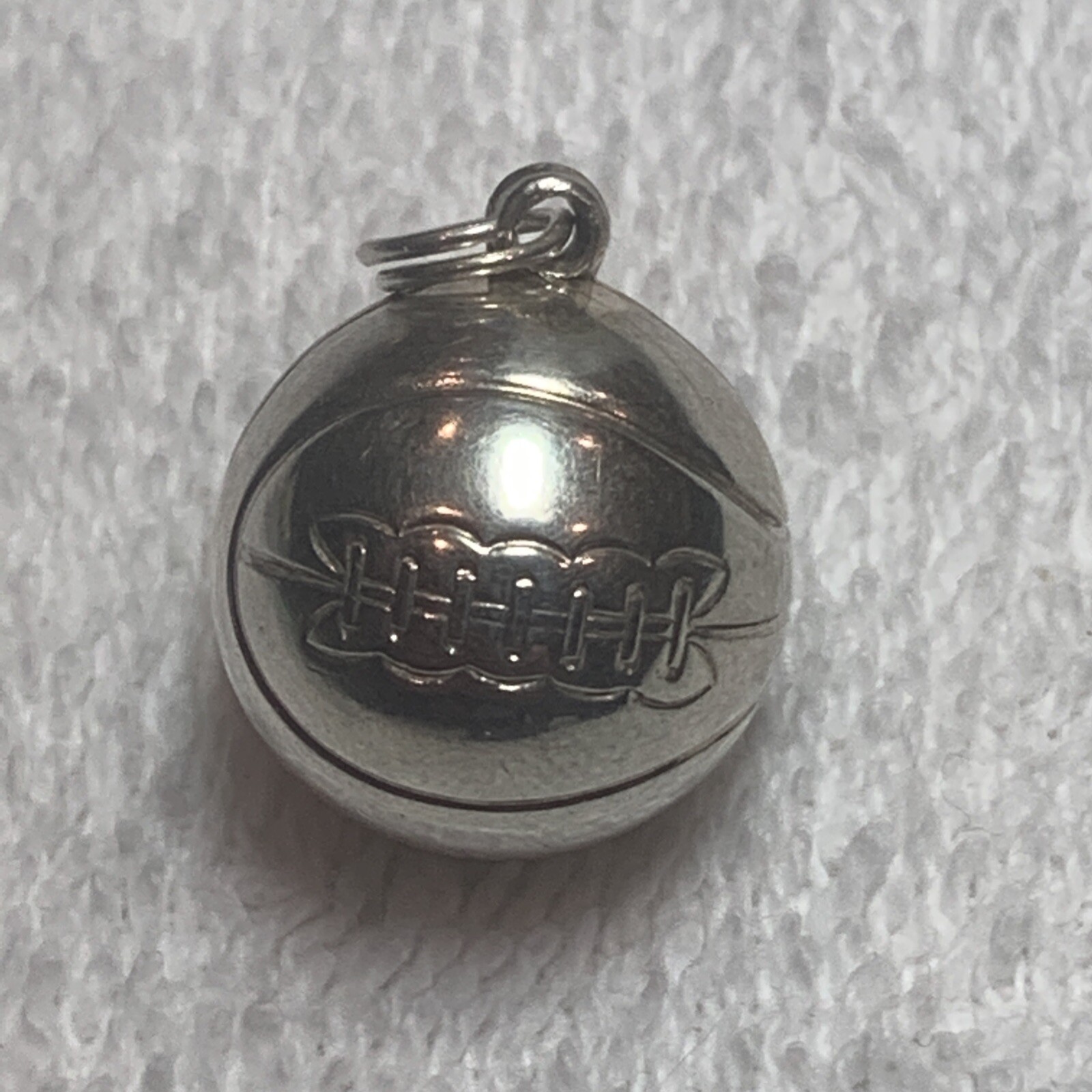Vintage 1945 Sterling Silver Basketball Charm South A… - Gem