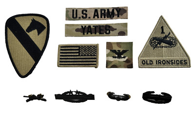 10 US Army Patch Set Multicam 1st Cavalry 1st Armor Colonel Yates | eBay