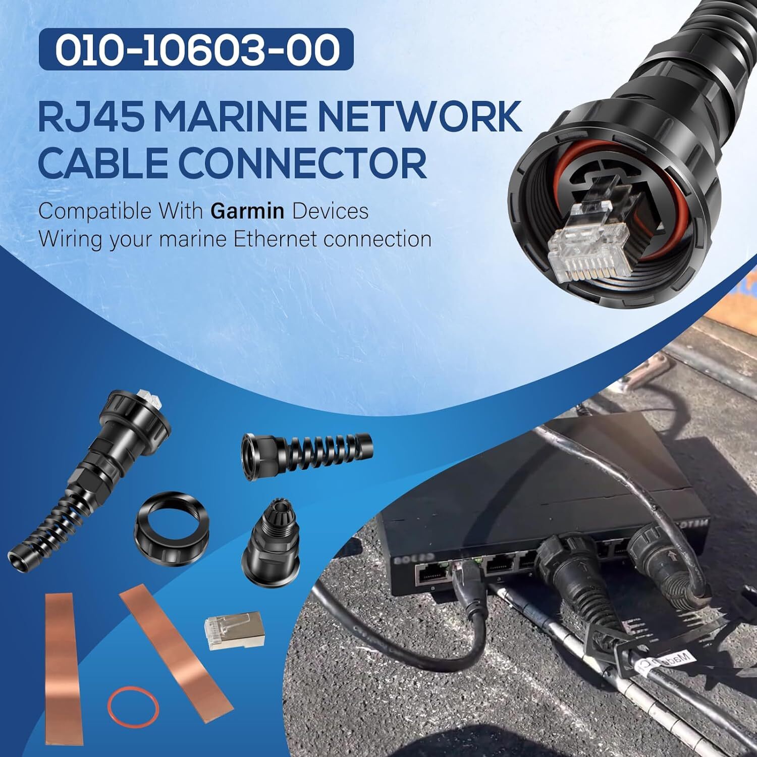 010-10603-00 Replacement for Garmin Marine Network Cable Connector RJ45 ...