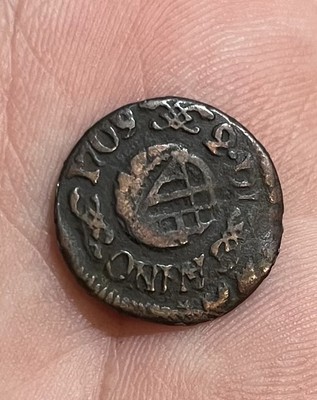RARE DATED 1709 Ardite Spanish Colonial Era French Occupation Catalonia Old Coin | eBay