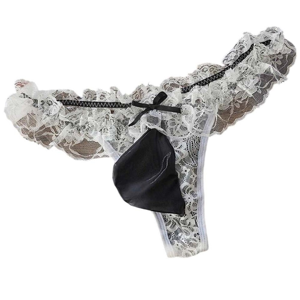 Bulge Pouch Men Thong Trim Patchwork Underpants Design Polyester ...