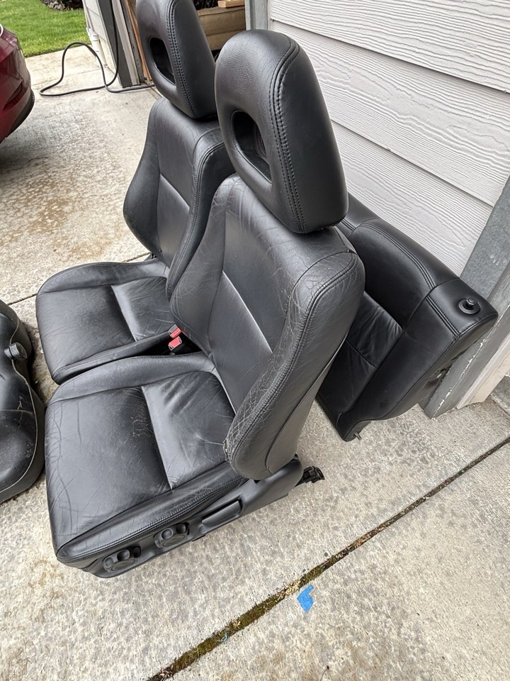 2001 ACURA INTEGRA GSR BLACK LEATHER SEAT SET FRONT AND REAR | eBay