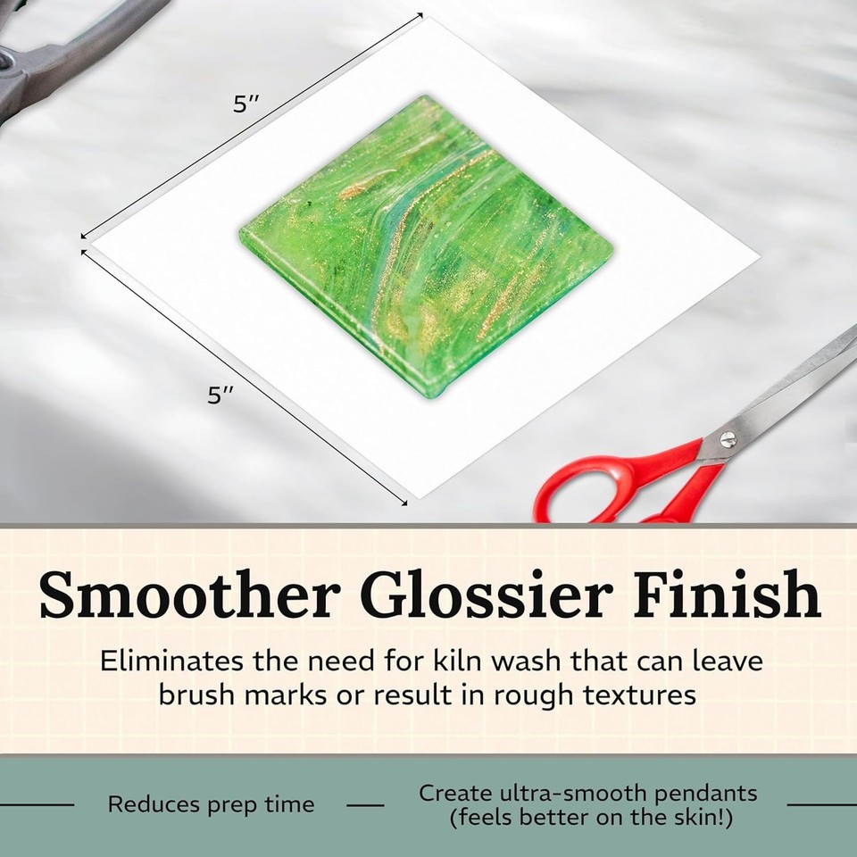 Bullseye Thin fire Kiln Shelf Paper - Small Kiln Paper for Ultra Smooth ...