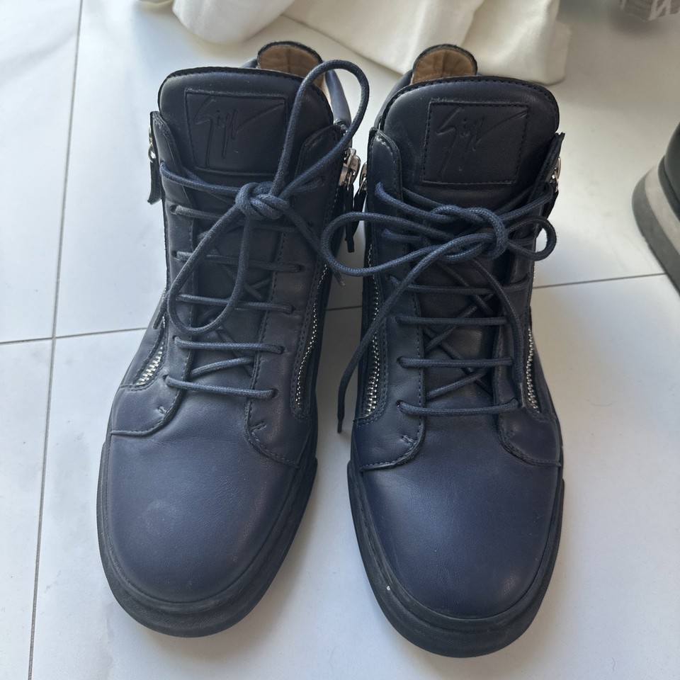 Giuseppe Zanotti Men's Blue Leather Sneakers 44.0 EU 11 US | eBay