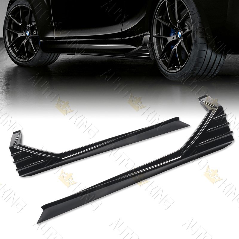 PAINTED BLACK 30.6" MP-STYLE SIDE SKIRT ROCKER SPLITTERS WINGLET WINGS ...