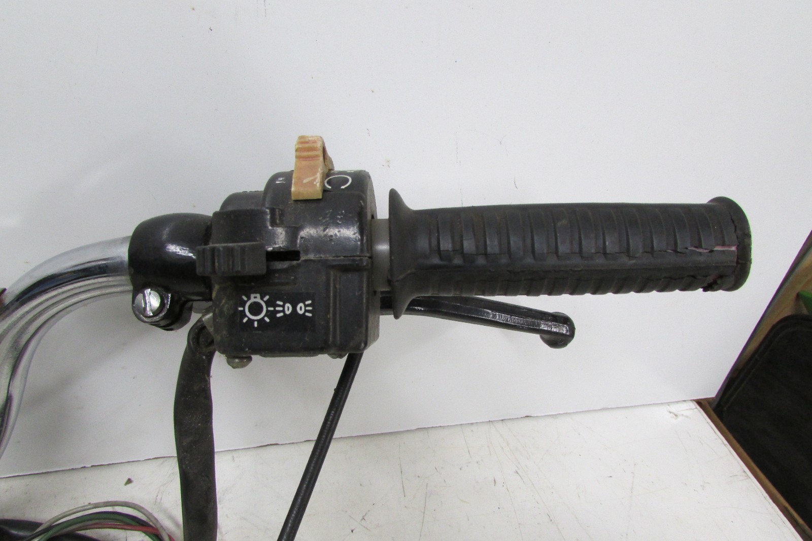 VINTAGE DERBI MOTORCYCLE SCRAMBLER HANDLEBAR SET W/ SWITCH LEVER GRIP ...