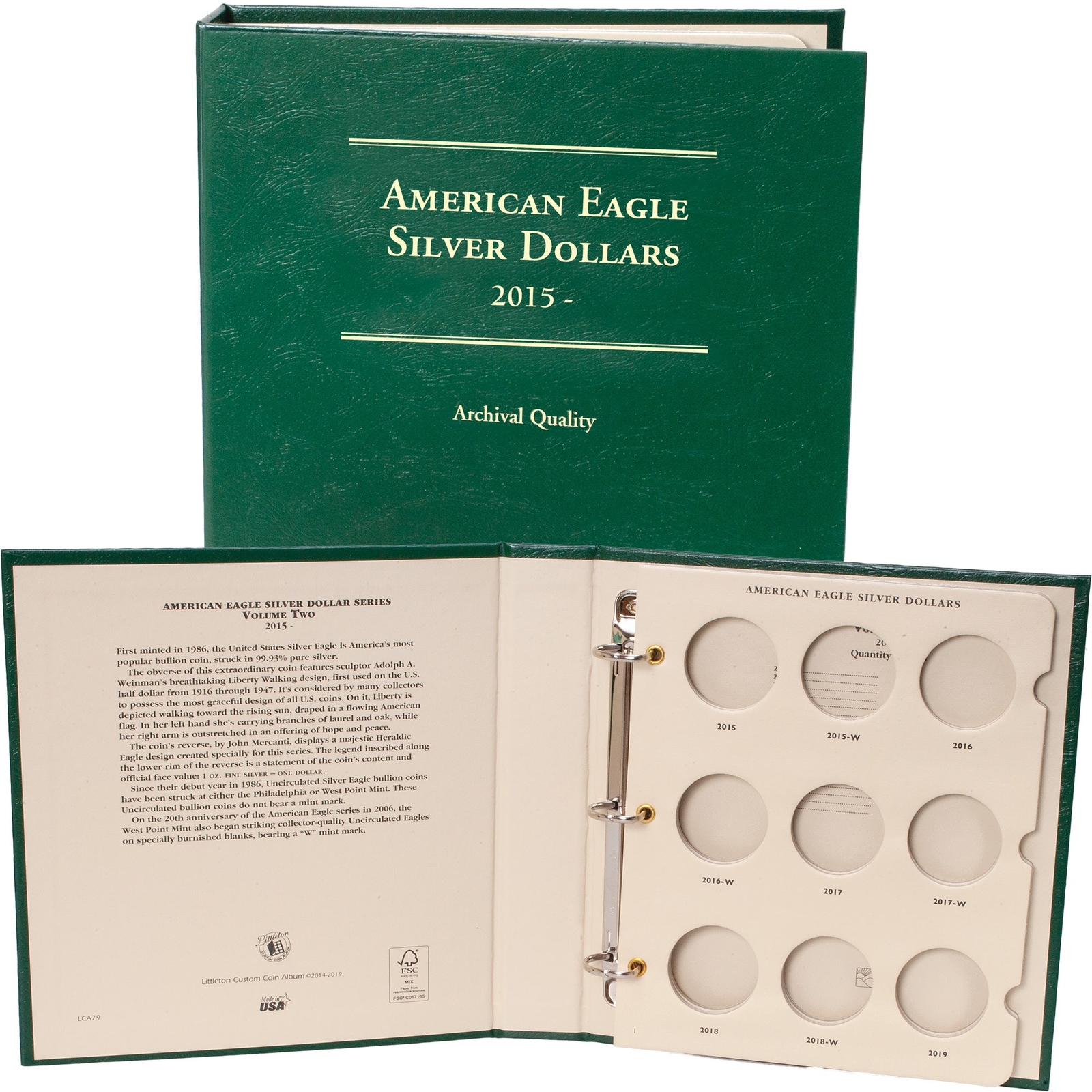 2015-Date American Eagle Silver Dollar Coin Album Volume 2 Littleton | eBay