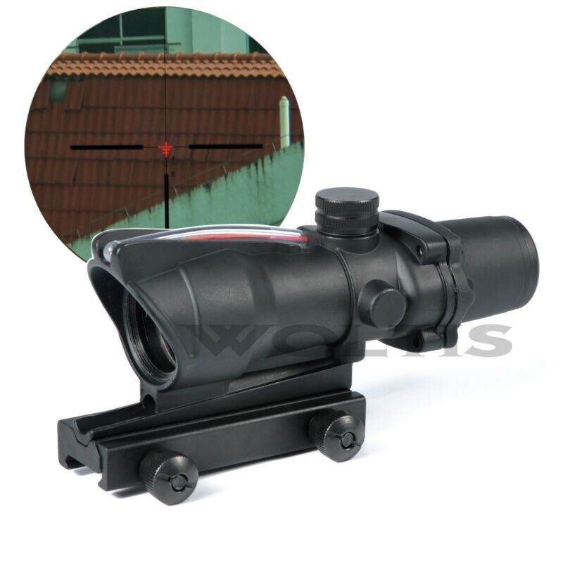 Tactical ACOG 308 ACOG TA31 Crosshair Red Illuminated BDC 4x32 Optic ...