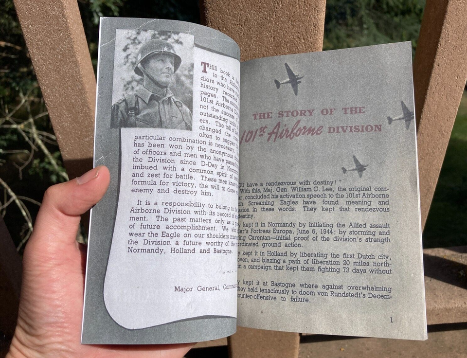 WW2 US Army Military 101st Airborne Division Pocket Guide Unit History ...