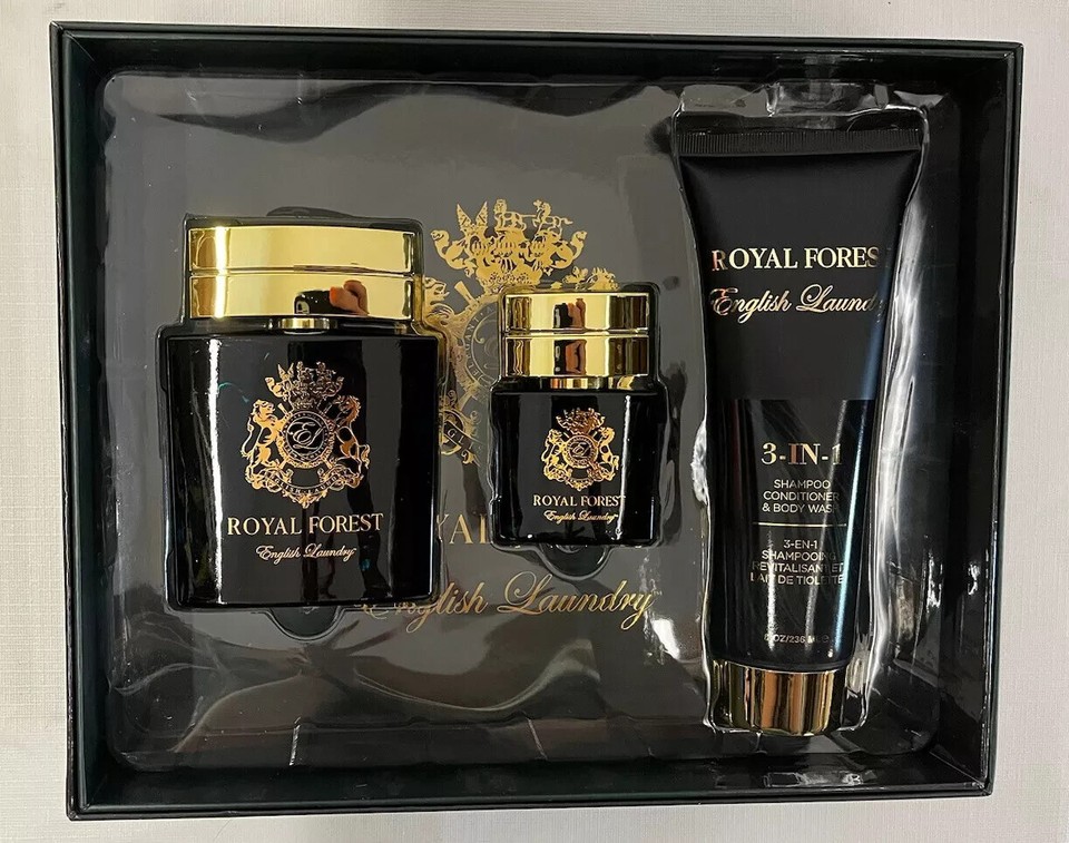 NEW ENGLISH LAUNDRY Royal Forest EDP Mens Cologne (3 Piece) Gift Set ...