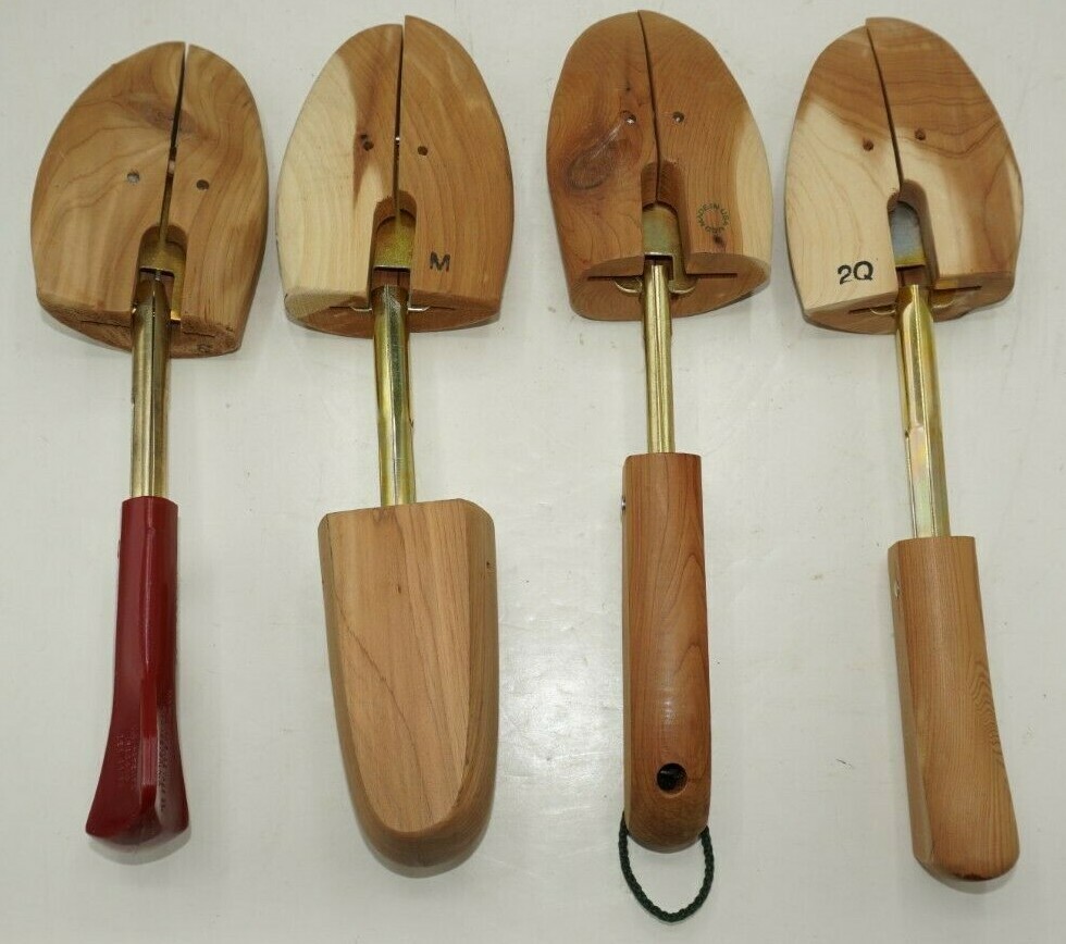 4 MEN CEDAR WOODEN SHOE INSERT MEDIUM TREE STRETCHERS SHAPERS ...