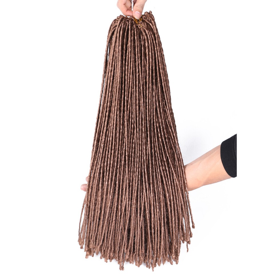 20" Soft Thin Faux Locs Micro Dreadlocks Twist Braiding Crochet Hair ...