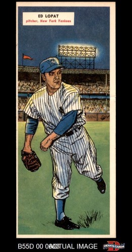 1955 Topps DoubleHeader #41 Eddie lopat / 42 - Yankees / Cardinals 5 ...