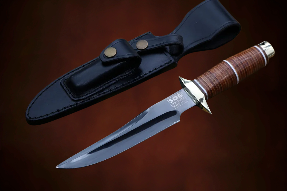 CUSTOM HANDMADE D2 STEEL SOG RECON BOWIE KNIFE WITH LEATHER SHEATH | eBay