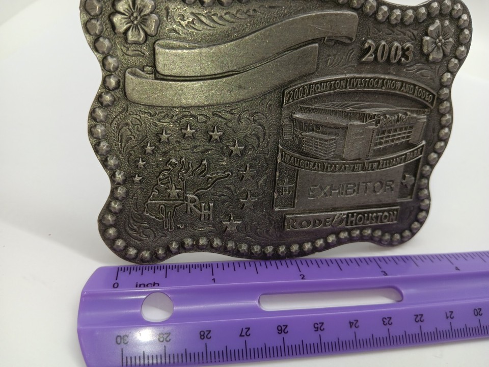 2003 Houston Livestock Show and Rodeo Exhibitor Belt Buckle JCC | eBay
