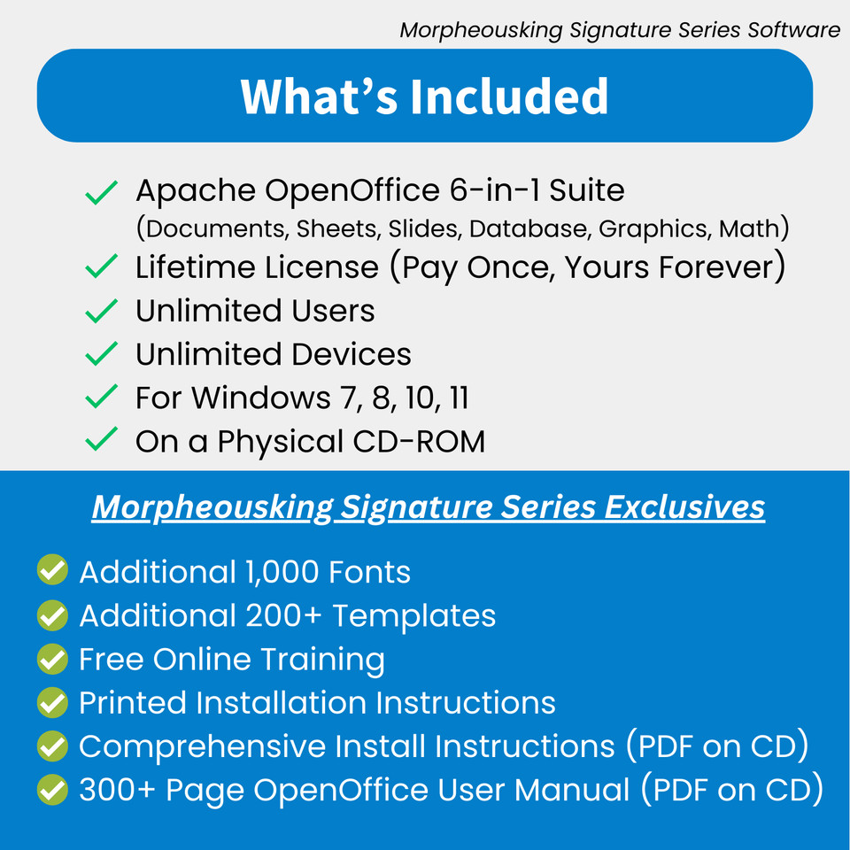 Open Office Software Suite for Windows CD -Word Processing Home Student ...