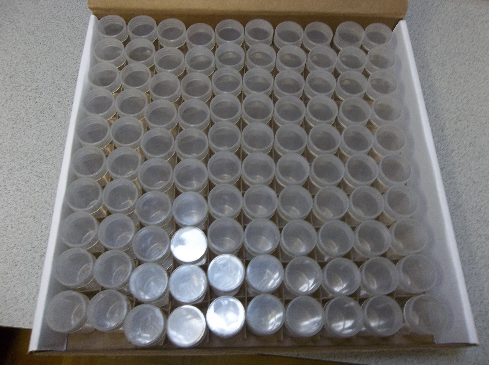 5 TO 100 PLASTIC COIN TUBE THAT HOLD 1 ROLL COINS EACH YOU CHOOSE SIZE ...