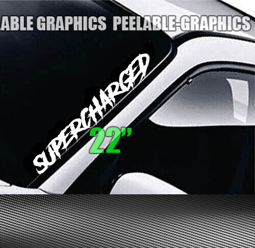 SUPERCHARGED 22" Decal Car Truck Vinyl Sticker JDM Racing Turbo Stance ...