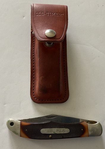 Shrade Made In USA Old Timer Lockback Knife In Leather Sheath 1250 T | eBay