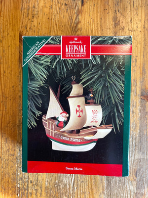 1992 Hallmark Ornament - The Santa Maria Christmas Ship (B) | eBay