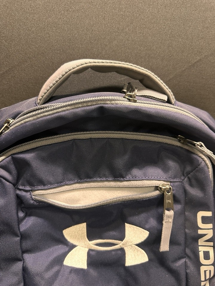 Under Armour Storm Backpack Navy Gray Water Resistant Laptop School Bag ...