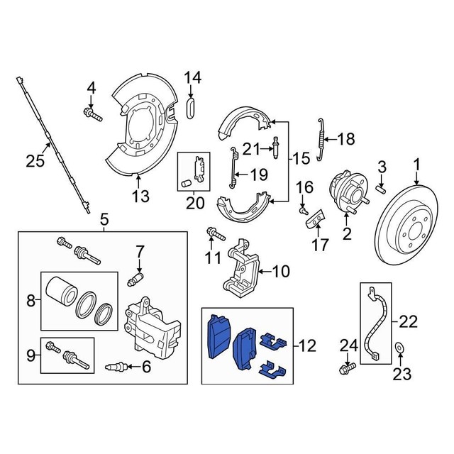 Chrysler 68144223AD Rear Disc Brake Pad Set for sale online | eBay