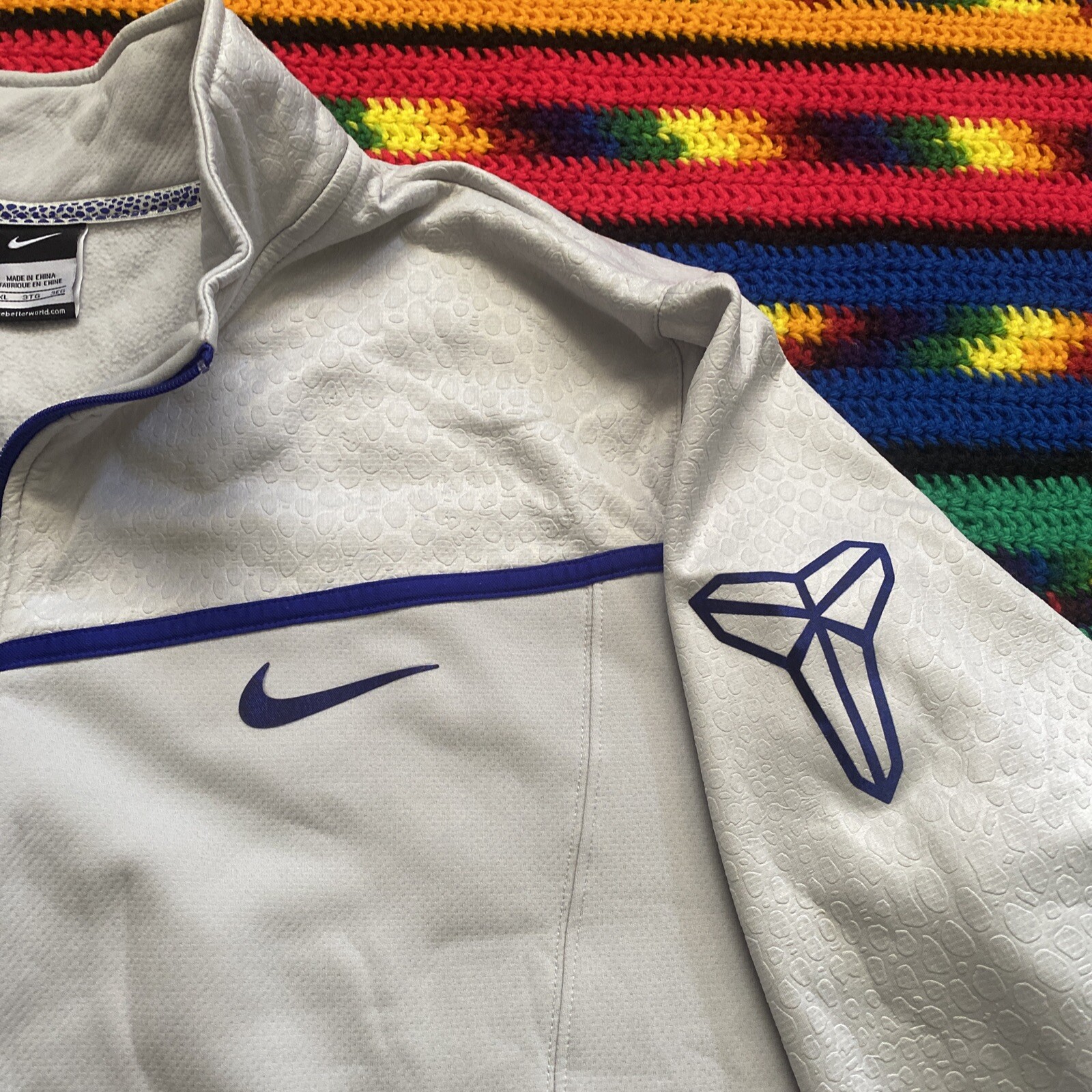 Nike Kobe Bryant Grey Blue Mamba Track Jacket 3XL - Gem