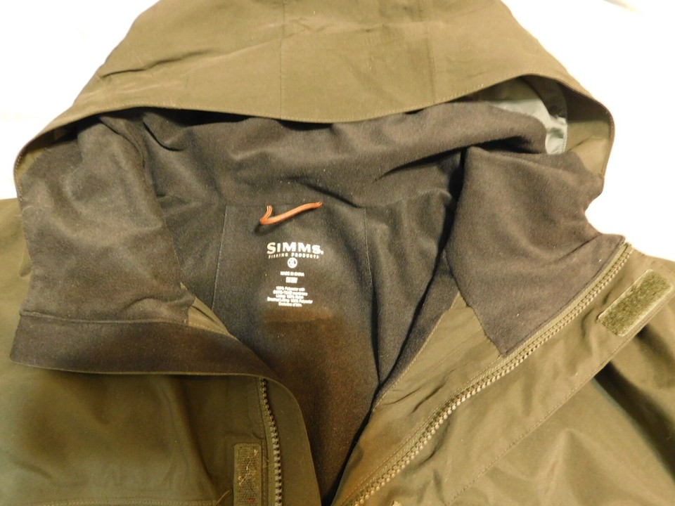 Simms Fly Fishing Jacket GORE-TEX Size XL Olive Green | eBay