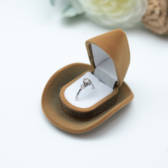Cowboy Hat Ring Box Earring Box Jewelry Box Gift Box Engagement Wedding ...