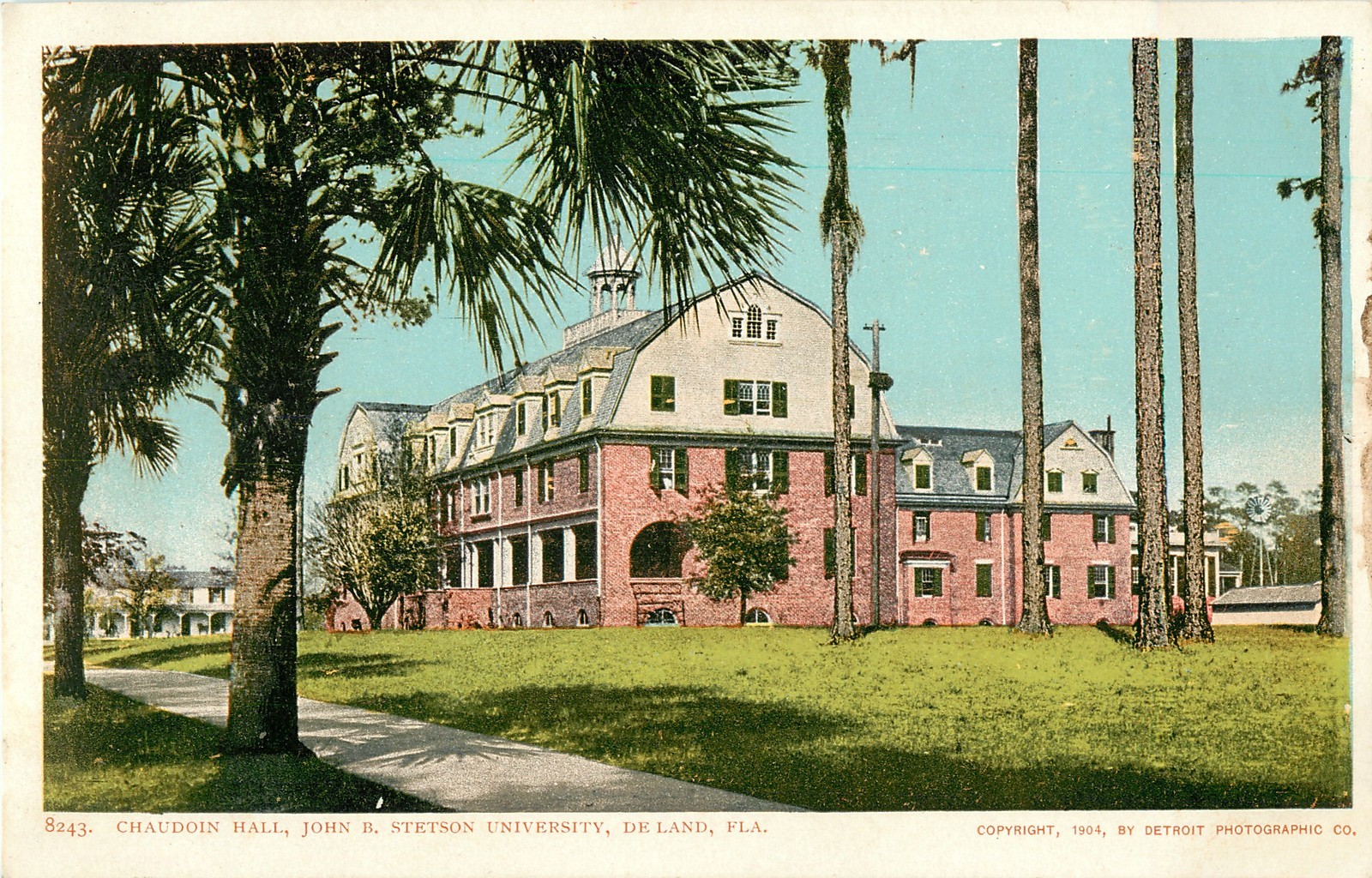 An Early View of Chaudoin Hall, Stetson University, DeLand FL 1904 | eBay