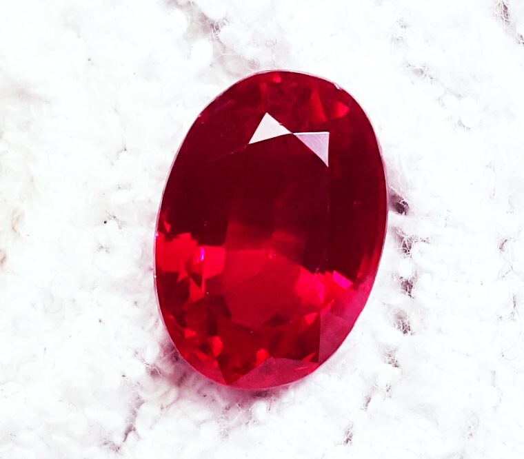 Natural Red Ruby 9.55 Ct Certified Loose Gemstone Oval Shape With Free ...