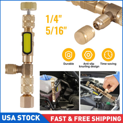 HVAC Tool Kit AC Schrader Valve Core Remover Dual Size 1/4 & 5/16 Port ...