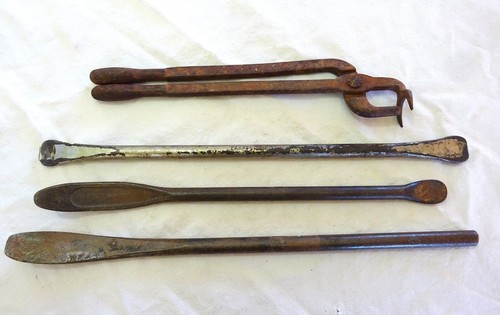 Vintage 3 Tire Spoon Pry Bars & Battery Terminal Puller Automotive ...