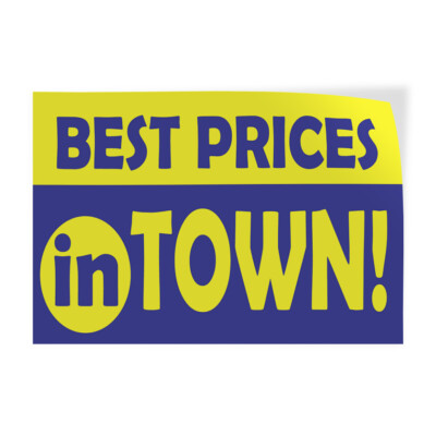 Decal Stickers Best Prices in Town Vinyl Store Sign Label Business | eBay
