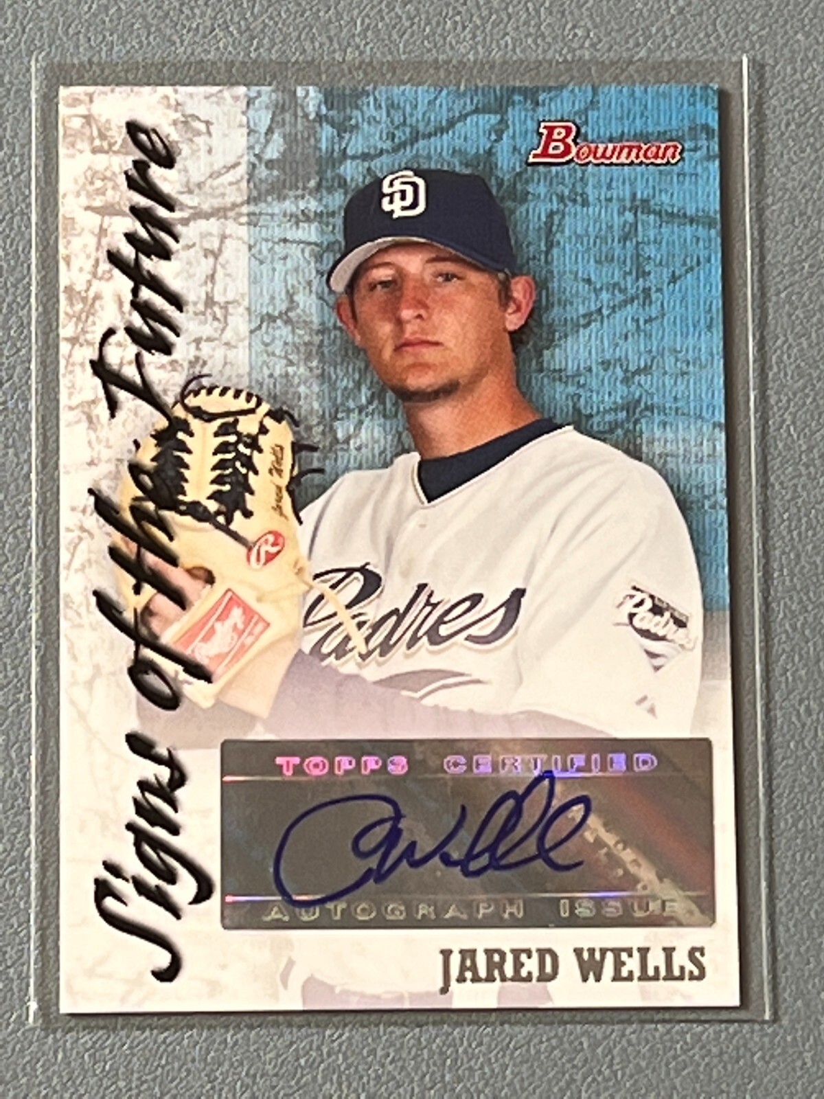 2007 Bowman Signs of the Future Jared Wells Rookie RC Auto #SOF-JW Padres | eBay