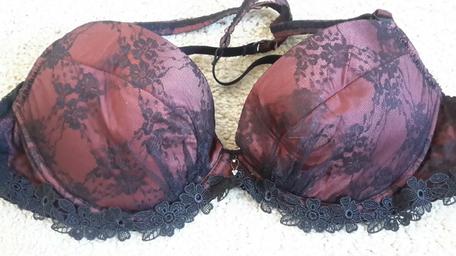 European Design Brown/Black Lace EU Size 75B/US Size 34B EUC | eBay