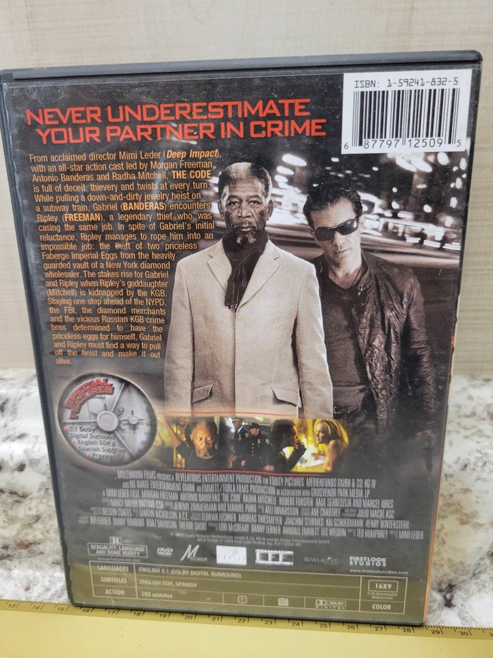 The Code DVD 2009 Morgan Freeman Antonio Banderas Action Crime | eBay