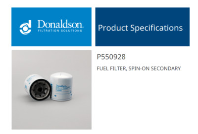 Donaldson P550928 – FUEL FILTER, SPIN-ON SECONDARY | eBay