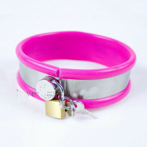 Stainless Steel Silicone Latex Restraint Hand Ankle Cuffs Collar ...